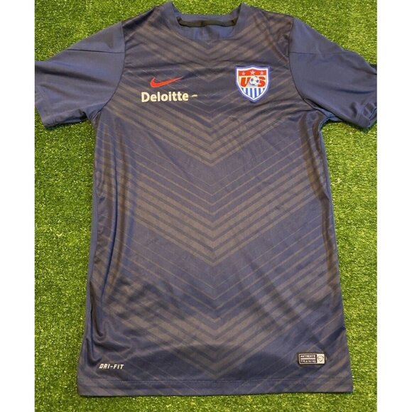 Nike | Shirts | Nike Us Soccer Shirt Mens Small Blue Training Kit ...